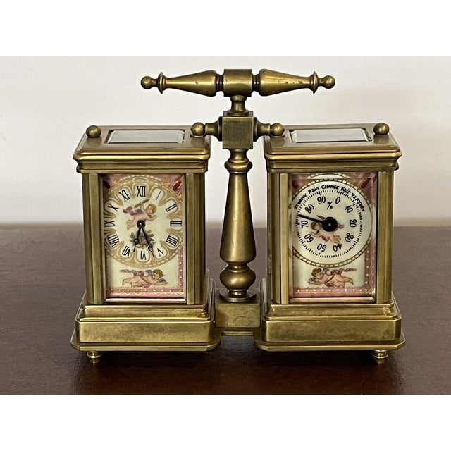 Double Carriage Clock and Barometer | Chairish