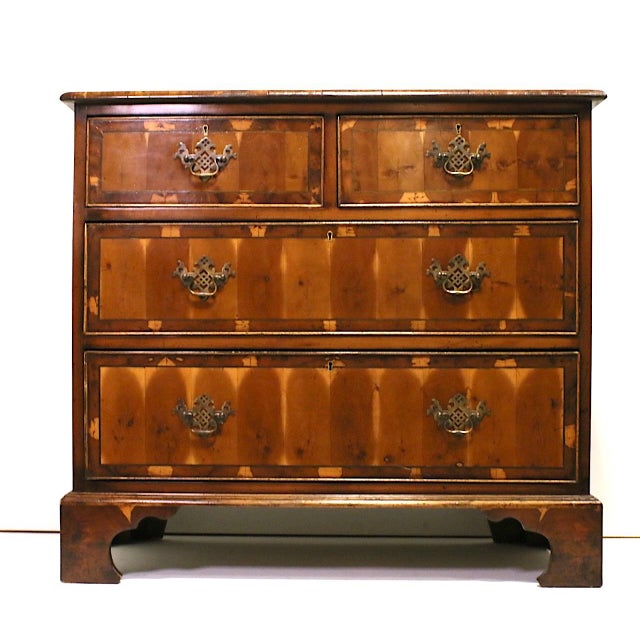 Antique 19th Century English Chippendale Chest of Drawers With ...