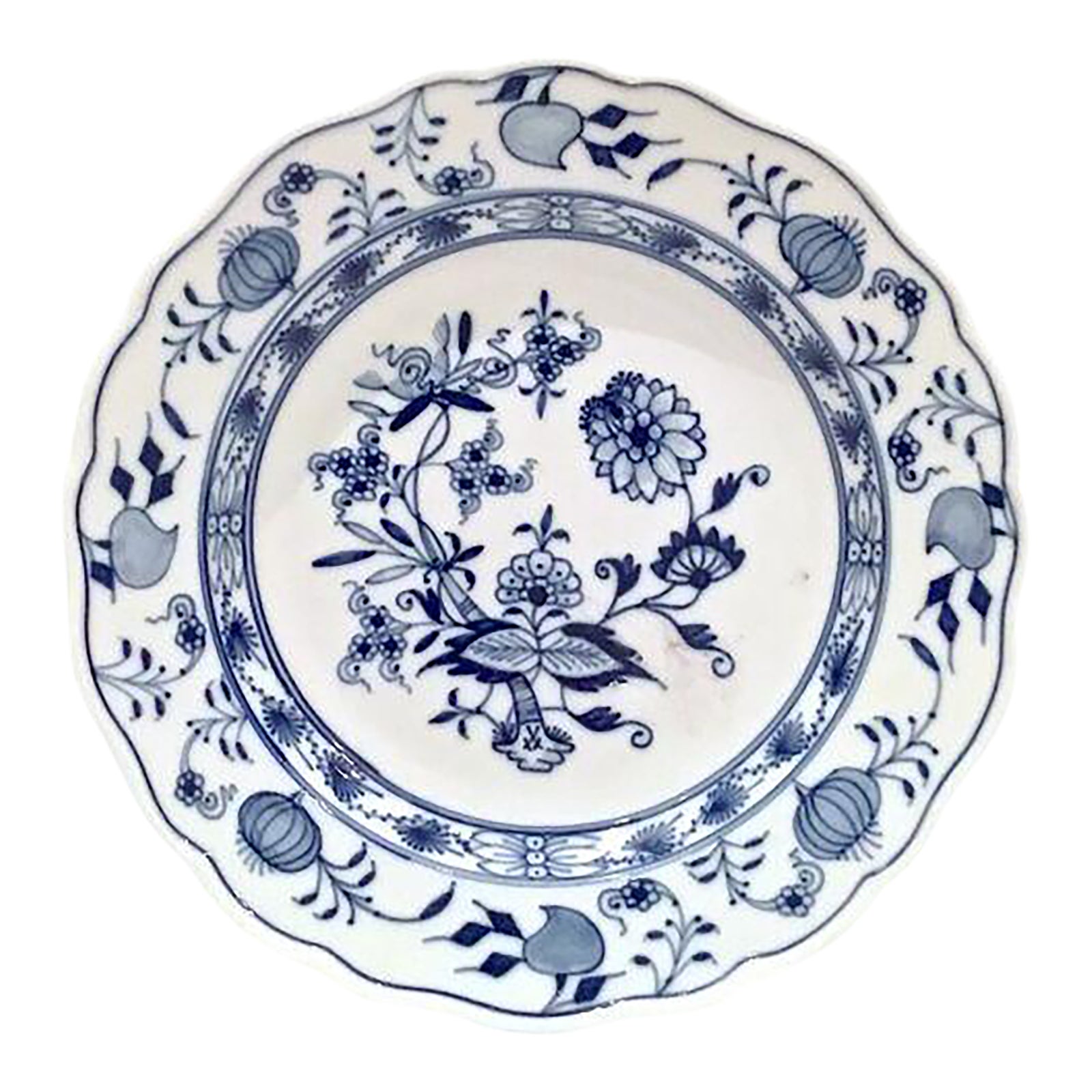 Vintage Meissen Blue Onion Plate | Chairish
