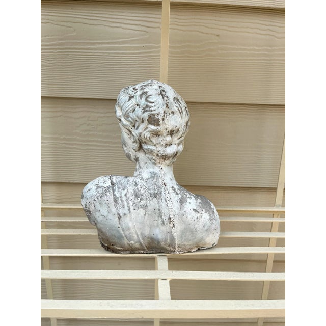 Vintage David Cast Concrete Statuary Bust | Chairish