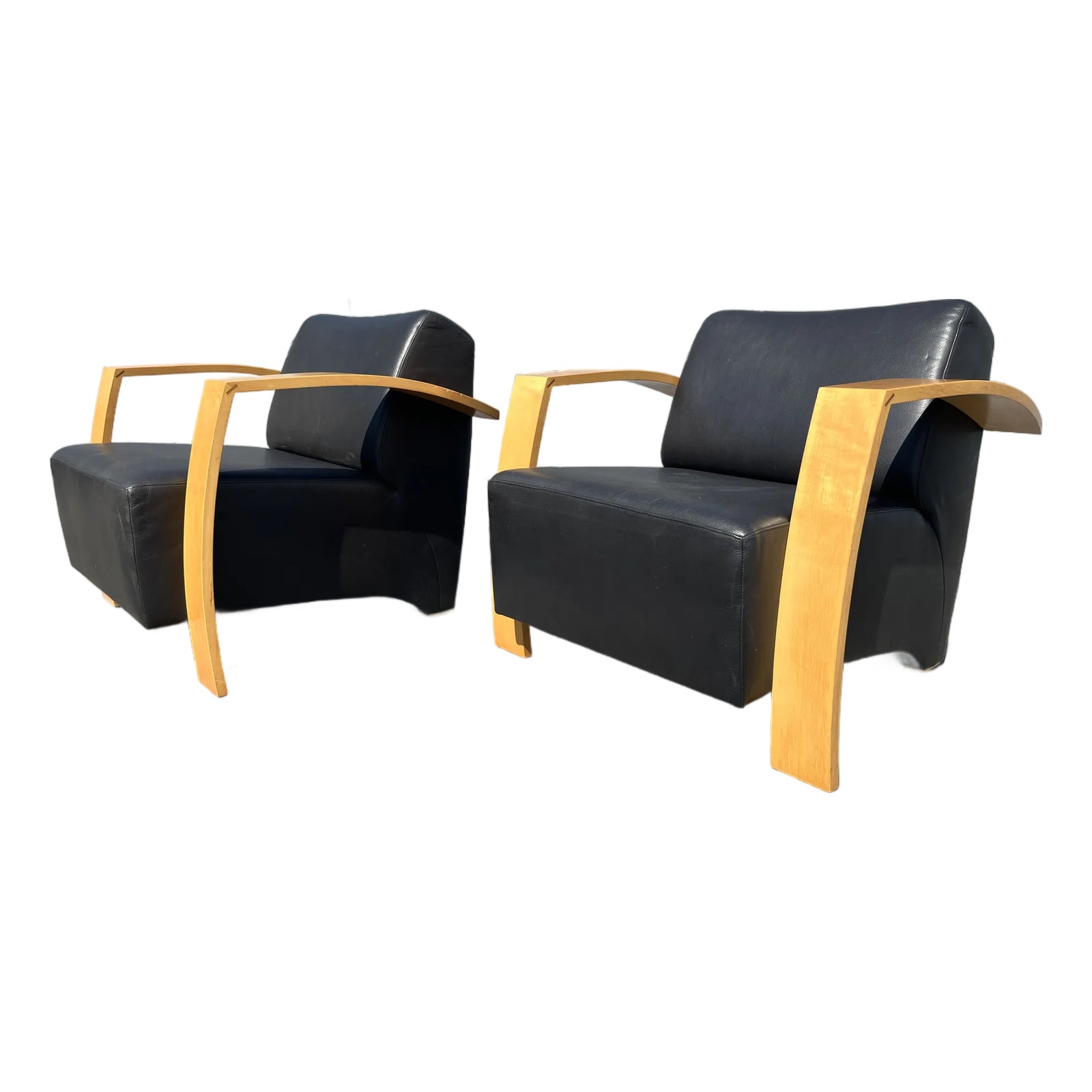 Pair of 1980s Max Lounge Chairs Attributed to Mark Müller for ...