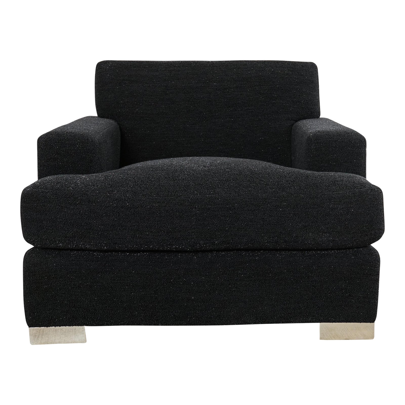 Ralph Lauren Pryce Club Chair Polished Steel Sled Feet | Chairish