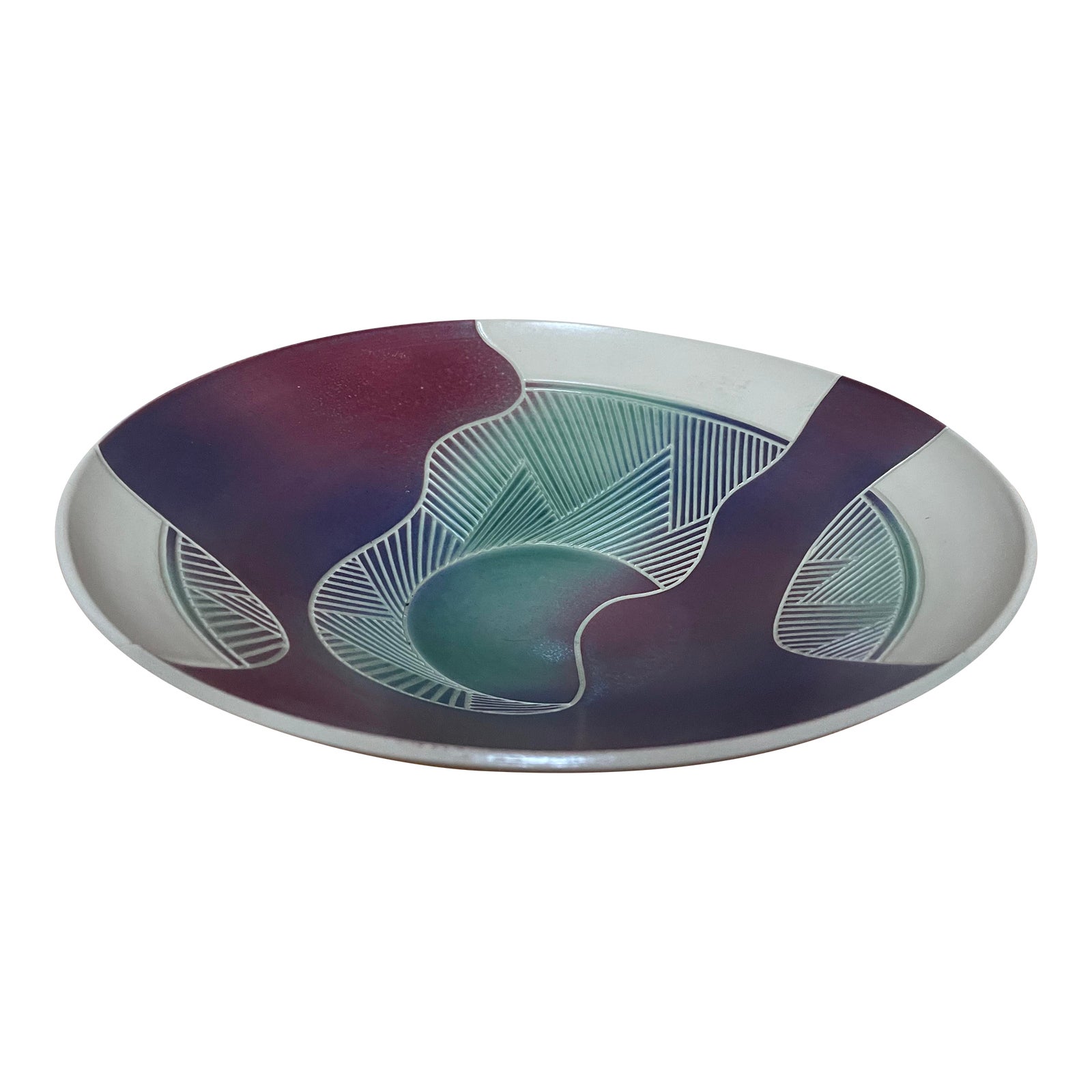 1990s Wayne Bates Postmodern Studio Pottery Bowl | Chairish