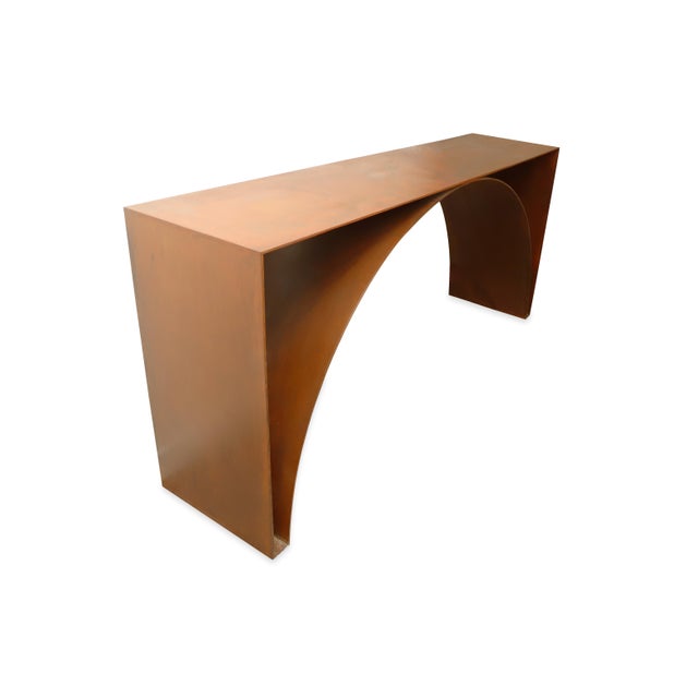 Steel Arch Console Table in Rex Oxide Finish by Juan Montoya | Chairish
