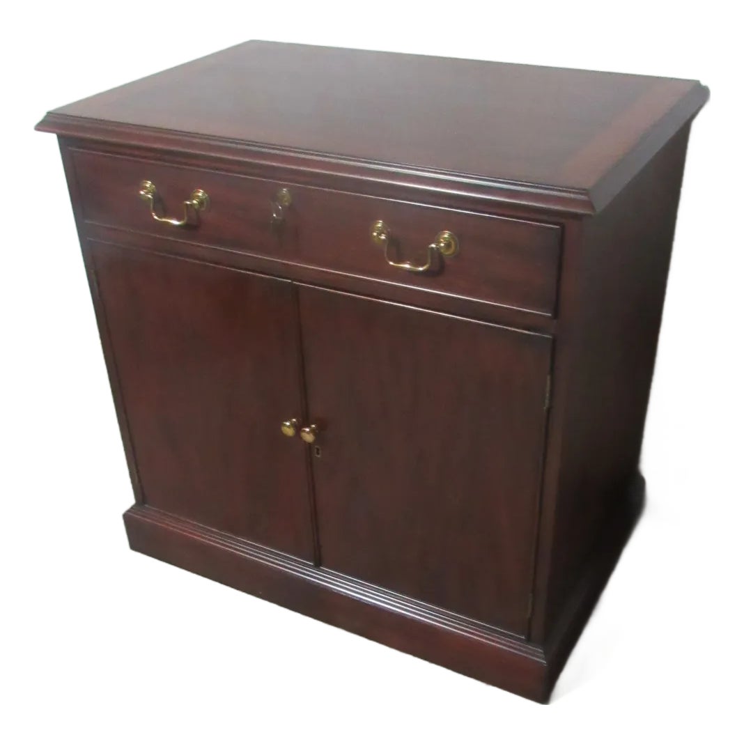 Henkel Moore Credenza Desk Cabinet Mahogany | Chairish