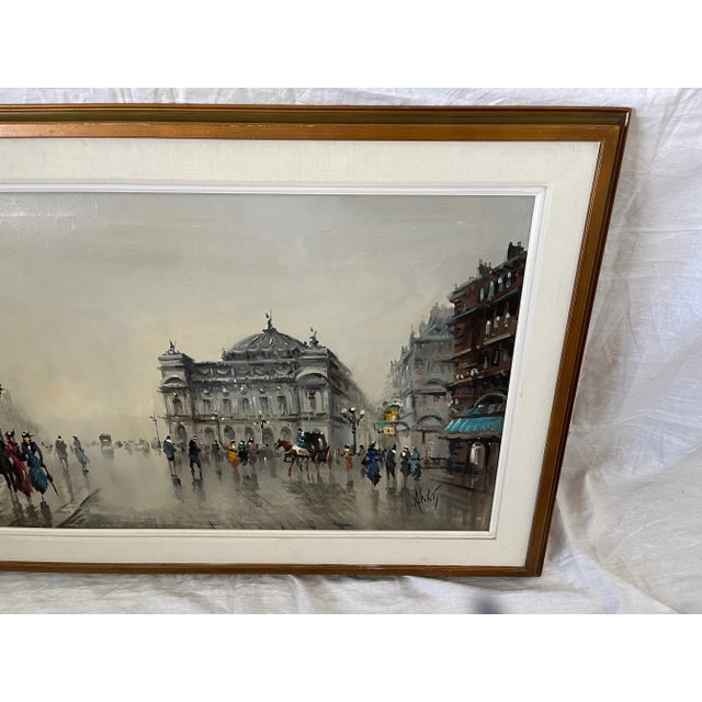 Original Antonio Devity Paris Street Scene Oil on Canvas Painting ...