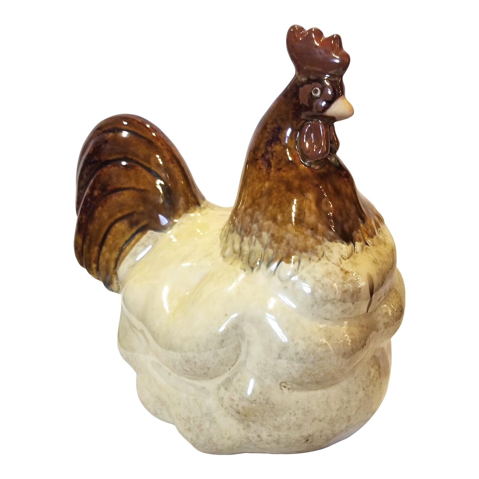 Large 1970s Ceramic Chicken | Chairish