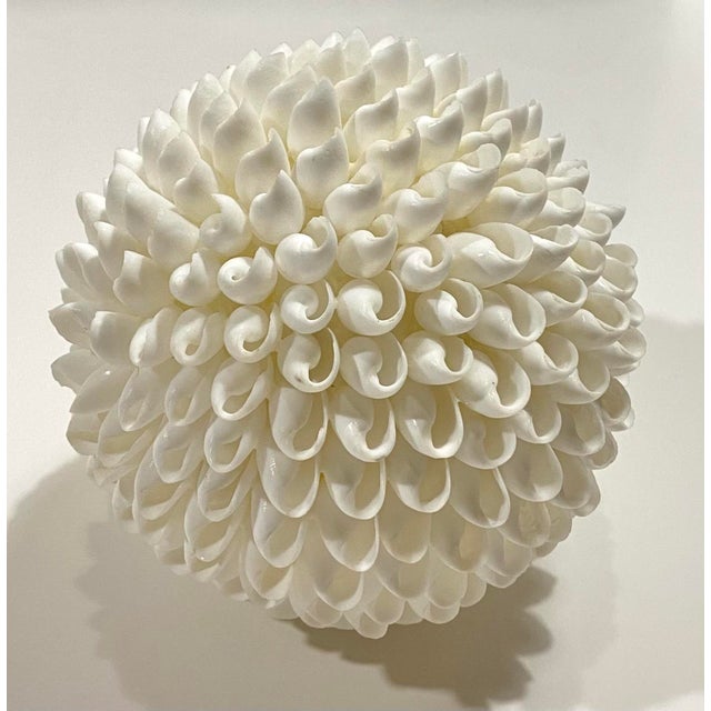 White Sea Shell Ball Vintage 1990’s | Chairish