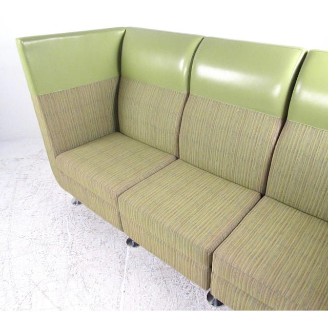 Stylish Modern Booth Style Sofa | Chairish