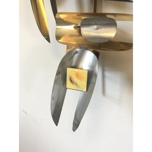 William Vose Mid-Century Brass Wall Art Sculpture | Chairish