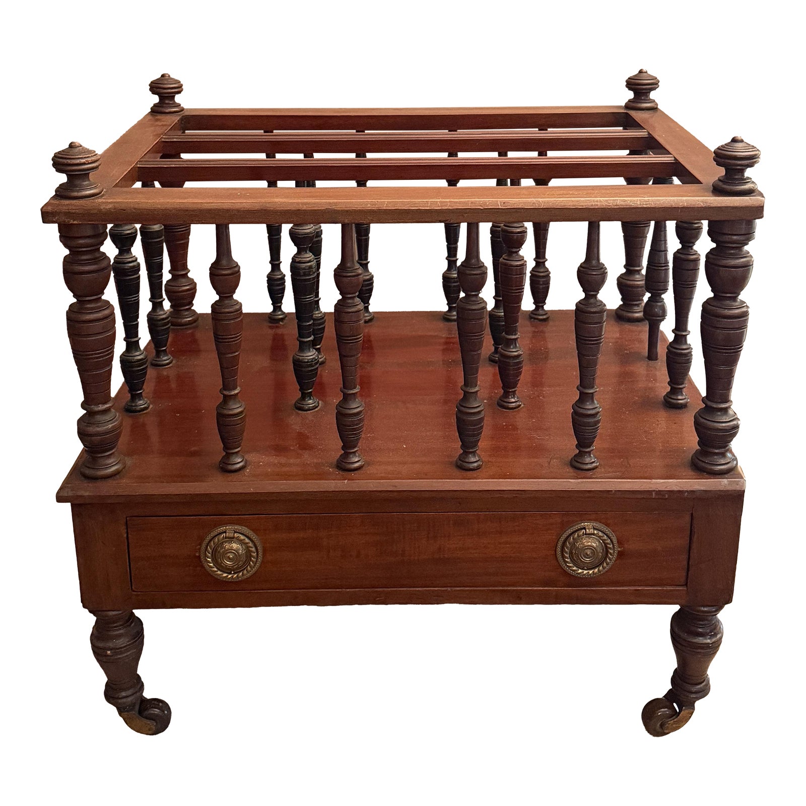 Antique Victorian Style Canterbury Magazine Rack Sheet Music Holder ...
