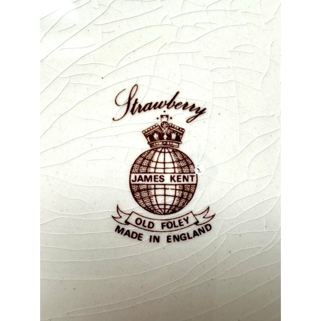 Vintage James Kent Strawberry & Butterflies Salad Plates- Set of 6 ...
