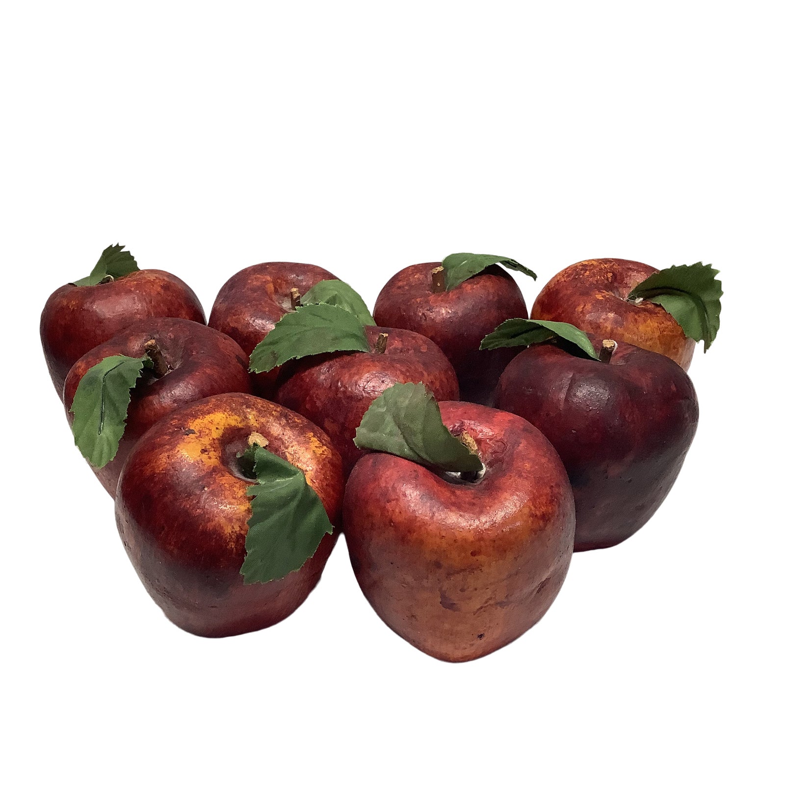 1970s Faux Decorative Apples in Rustic Finish- Set of 9 | Chairish