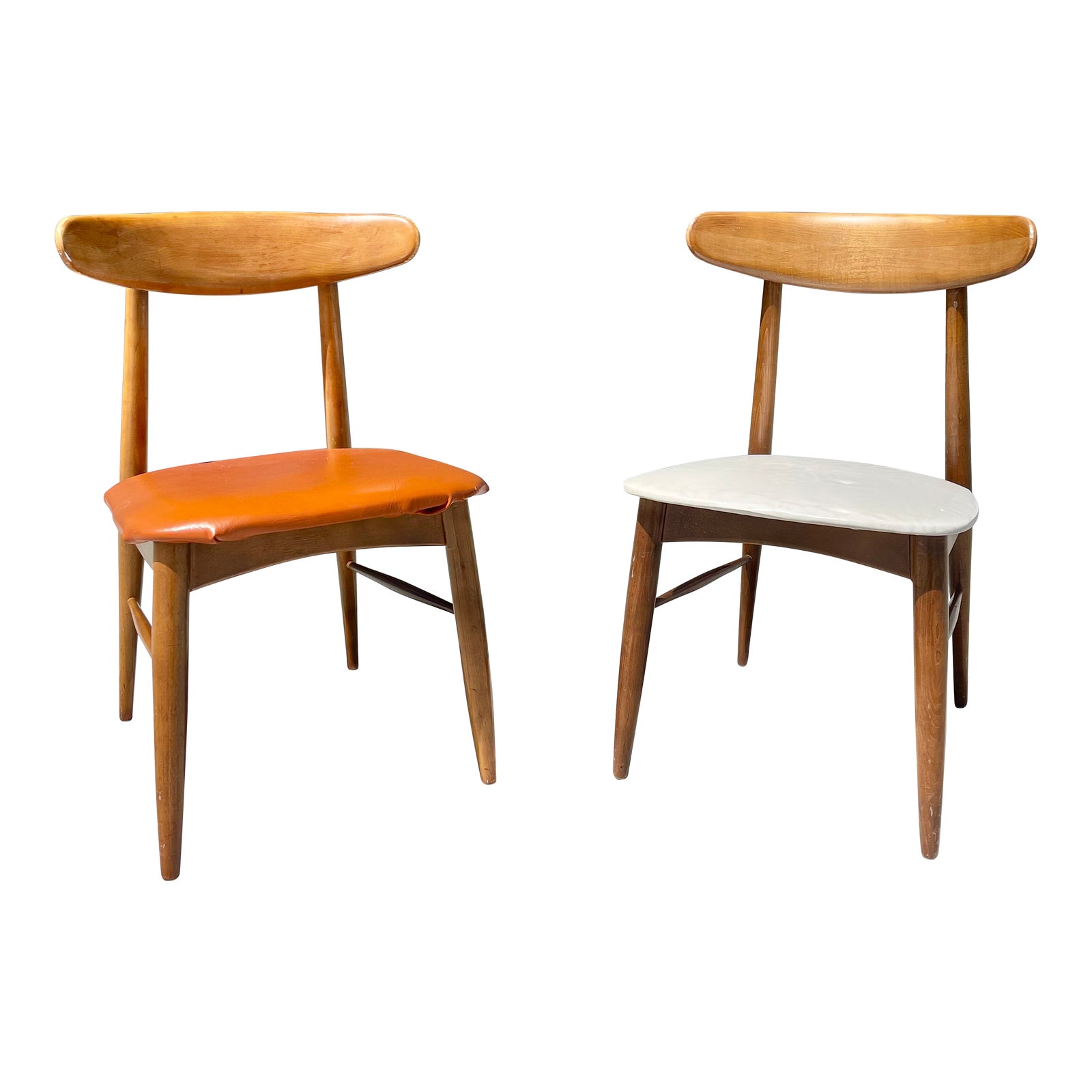 1960s Mid Century Modern Maple Side Chairs - Set of 2 | Chairish