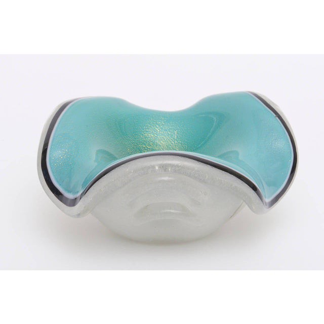 1960s Rare Italian Seguso Pulegoso and Gold Aventurine Murano Glass ...