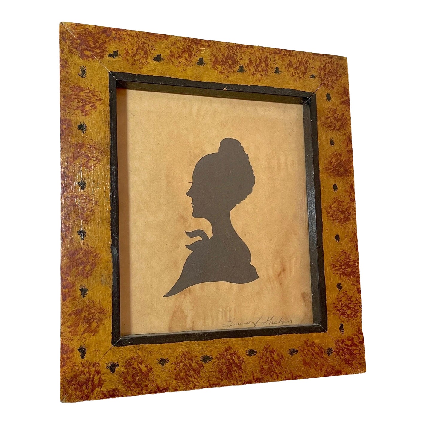 Antique 1800's Terrence Graham Cut Out Black Silhouette Portrait Mary ...