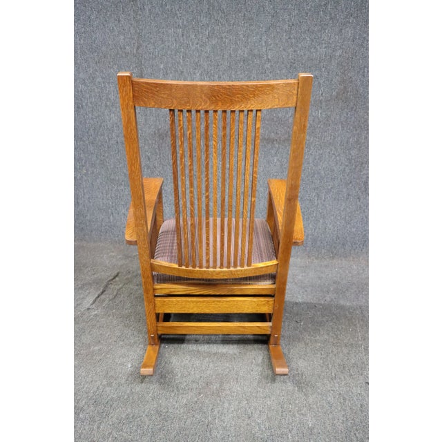 Mission Style Stickley Oak Rocker | Chairish