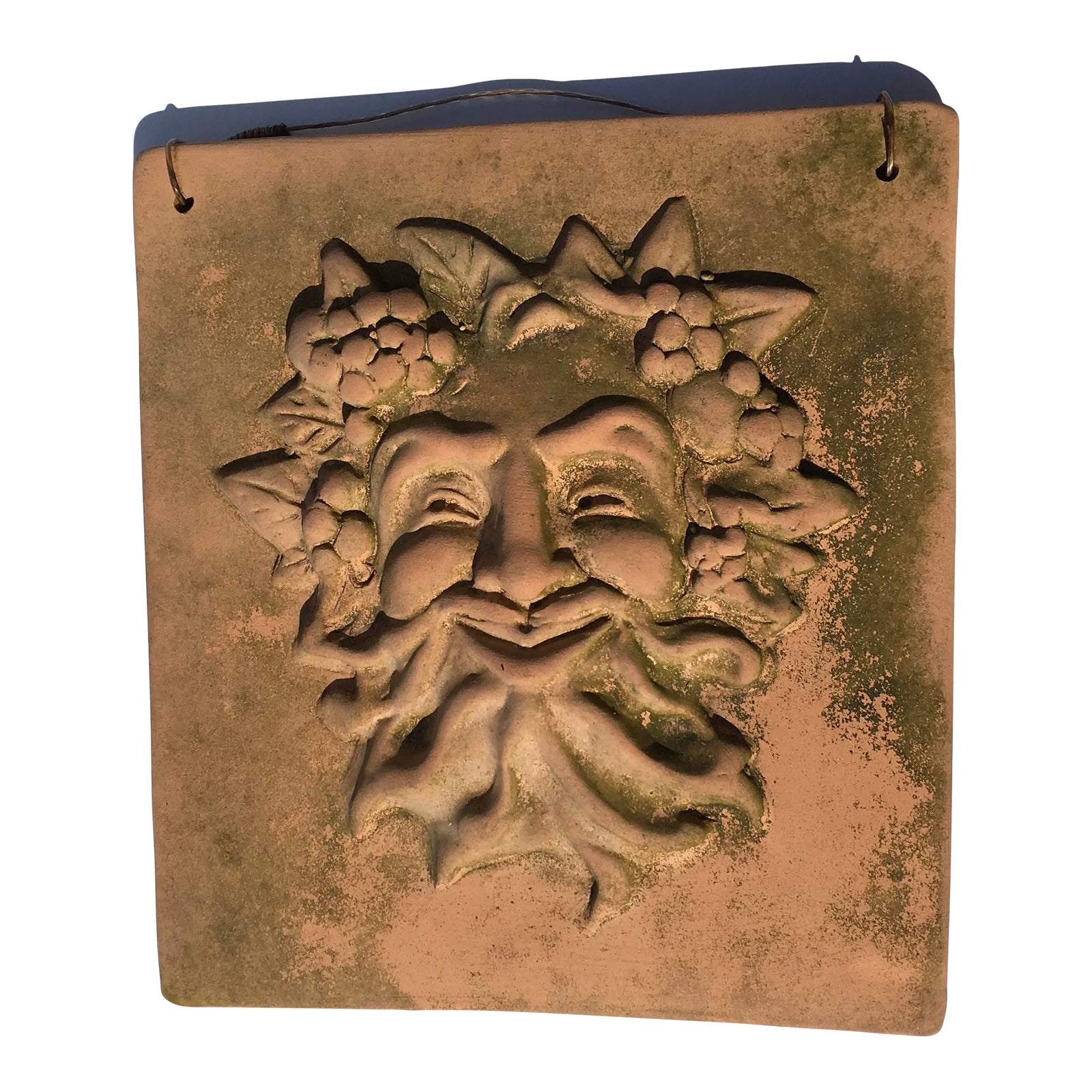 1970s Italian Terracotta Bacchus Panel | Chairish
