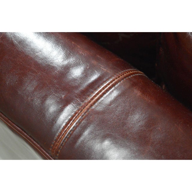 Thomasville Furniture Fine Leather Sofa | Chairish