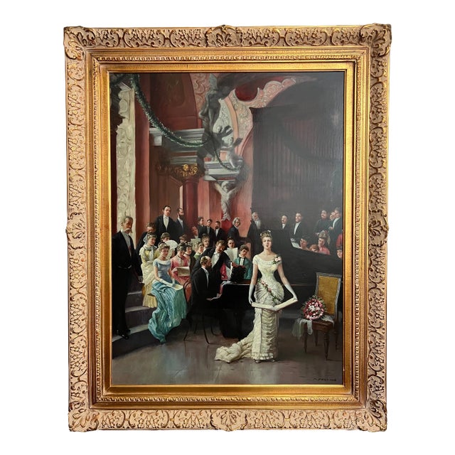 Oversized Late 20th Century Original Signed and Framed Oil Painting of ...