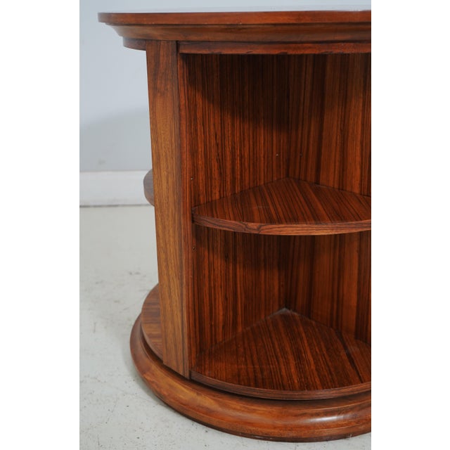 Round Modern Design Revolving Bookcase Lamp Table | Chairish