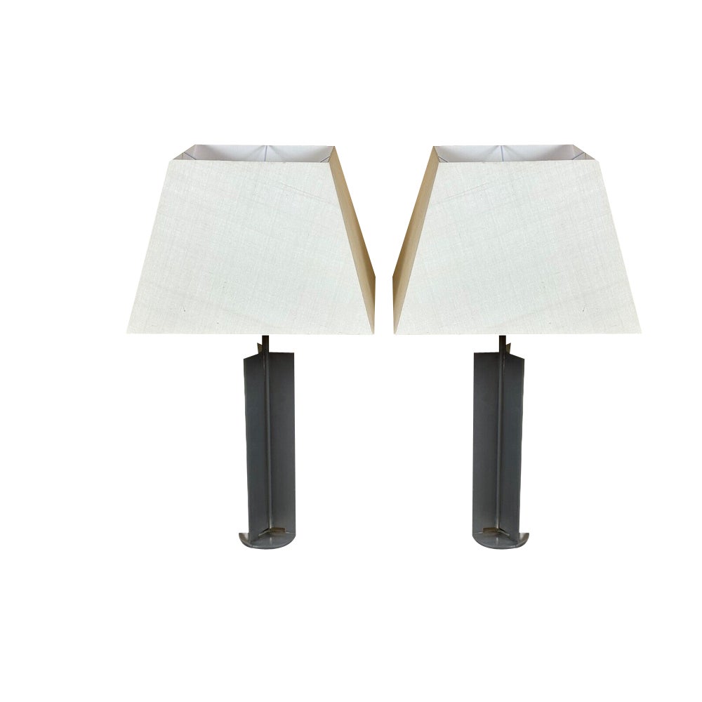 Space Age Table Lamps in Aluminum and Metal, 1960s, Set of 2 | Chairish