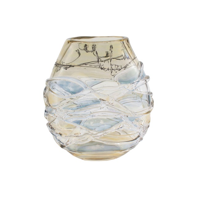 Art Glass Vase Signed by Ion Tamaian | Chairish