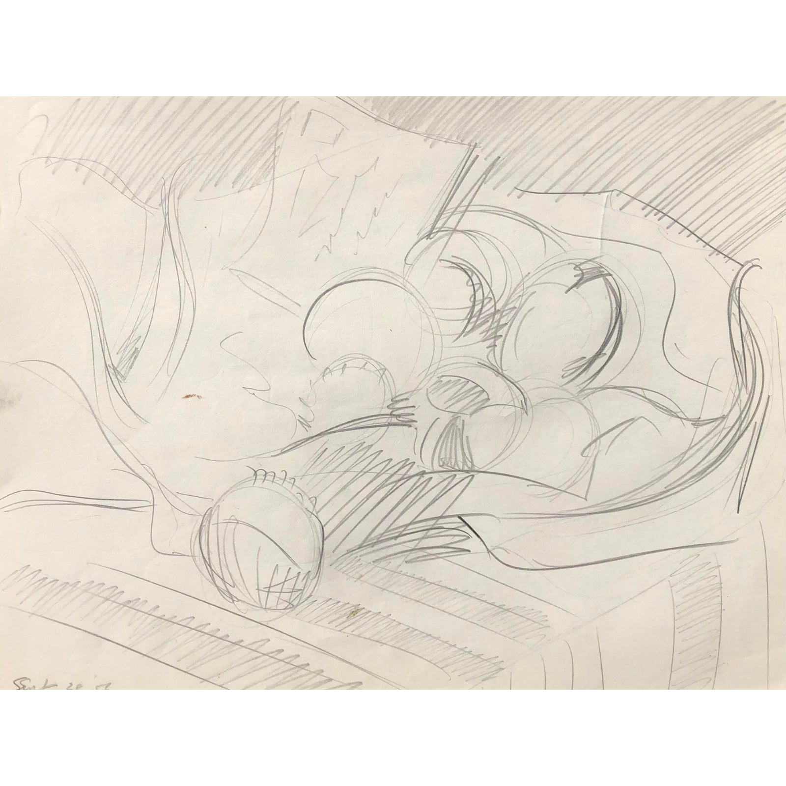 1956 Charles Merrill Mount Still Life Drawing | Chairish