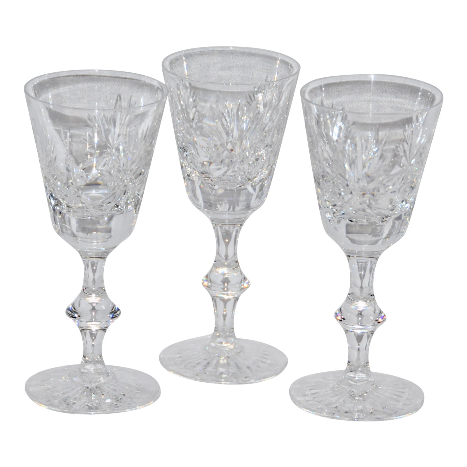 1940s Wine Goblets Star of Edinburgh by Edinburgh Crystal - Set of 3 ...