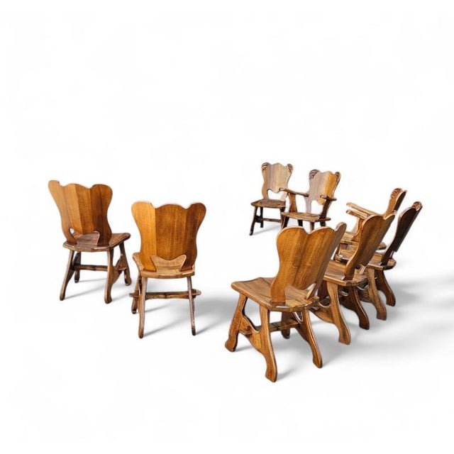 Oak Dining Chairs by Oirschot Meeuwis, 1970s, Set of 8 | Chairish
