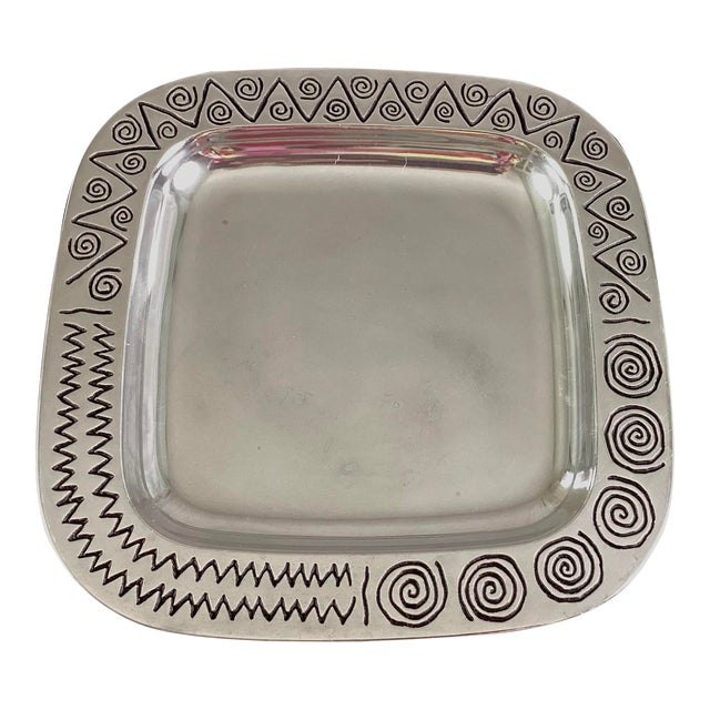 1970s Wilton Armetale Rwp - Reggae Square Tray- #820174 | Chairish