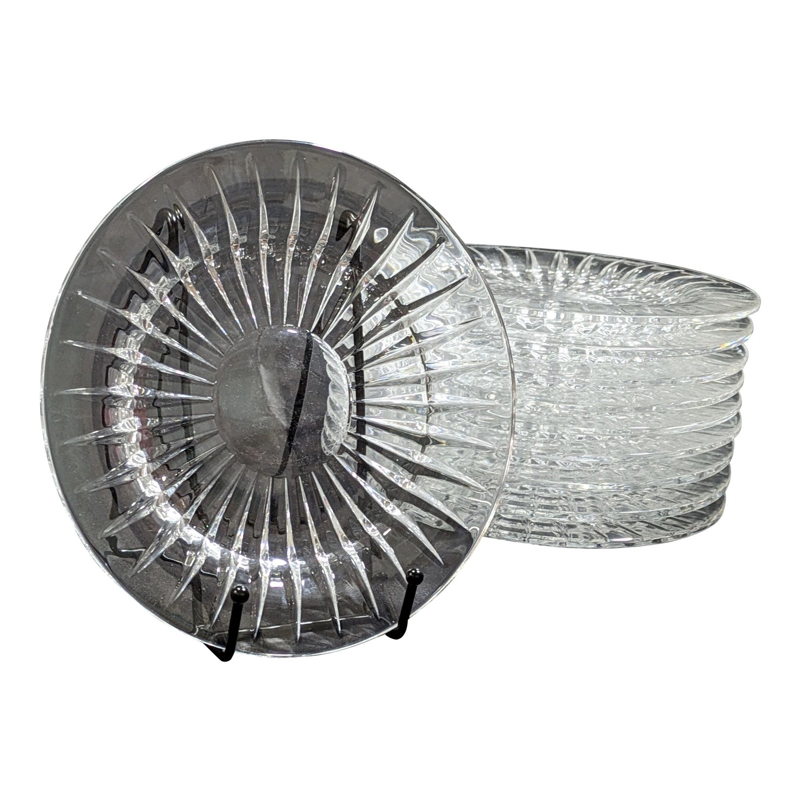 Vintage 1950s Art Deco Val Saint-Lambert "Balmoral" Salad Plates- Set ...
