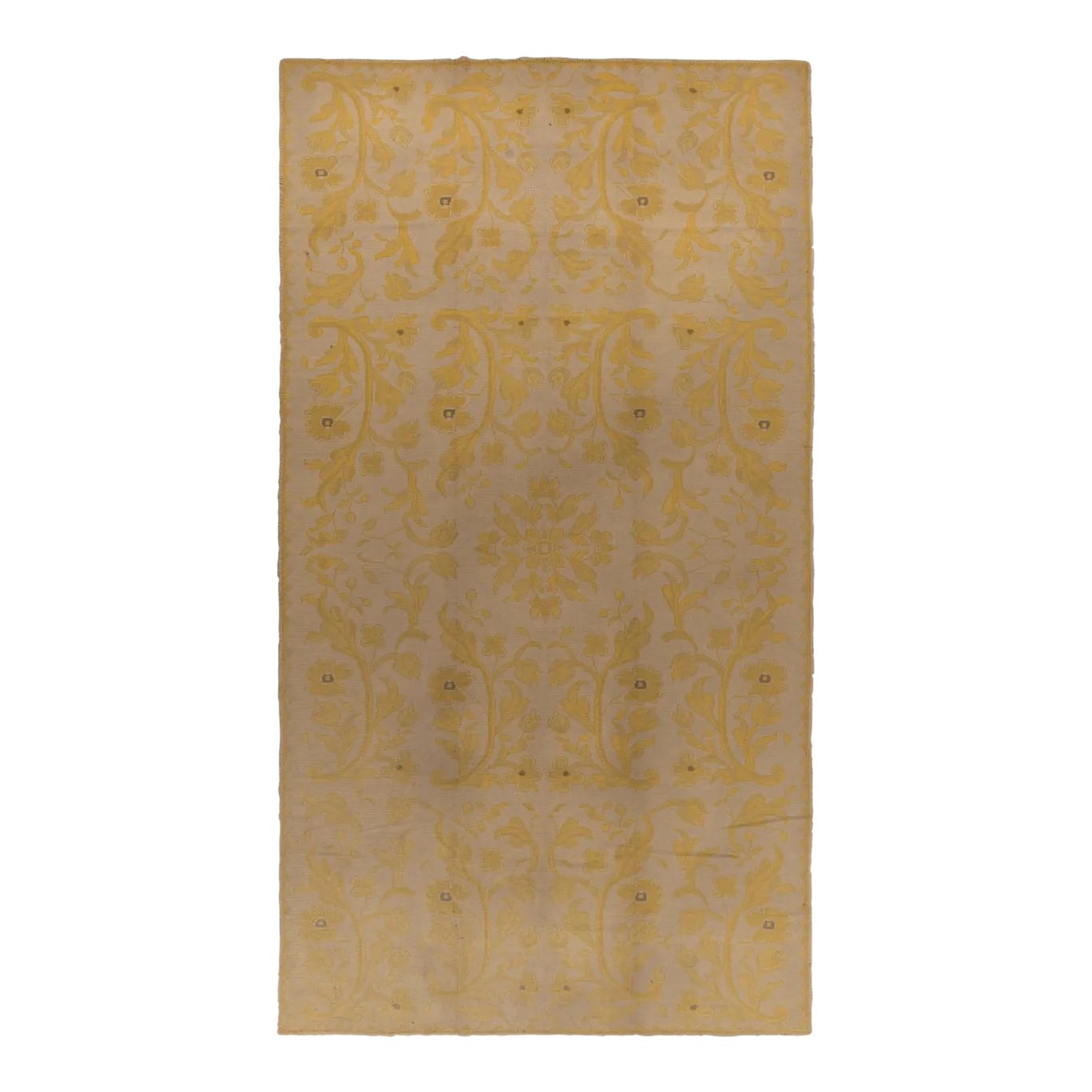 Antique Arraiolos Needlepoint Rug in Beige With Gold Neoclassical ...