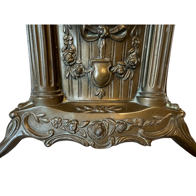1940s Vintage Hollywood Regency Precista Cast Metal Putti Mantle Clock ...