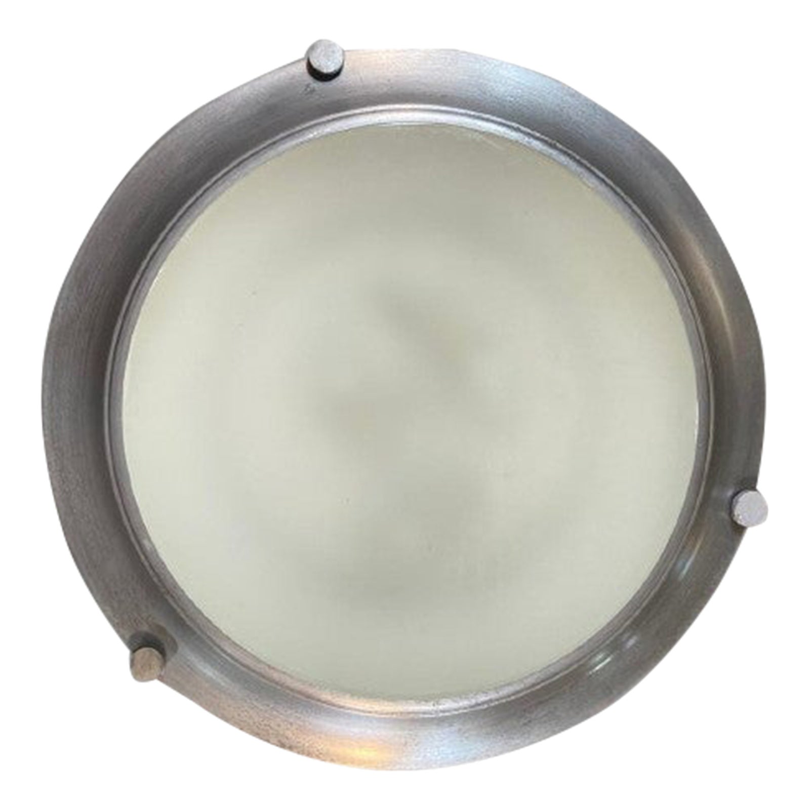 Mid-Century Round Aluminum Wall or Ceiling Lamp, 1970s | Chairish