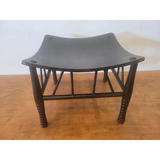 1920 Original Adolf Loos Carved Leg Thebes Stool | Chairish