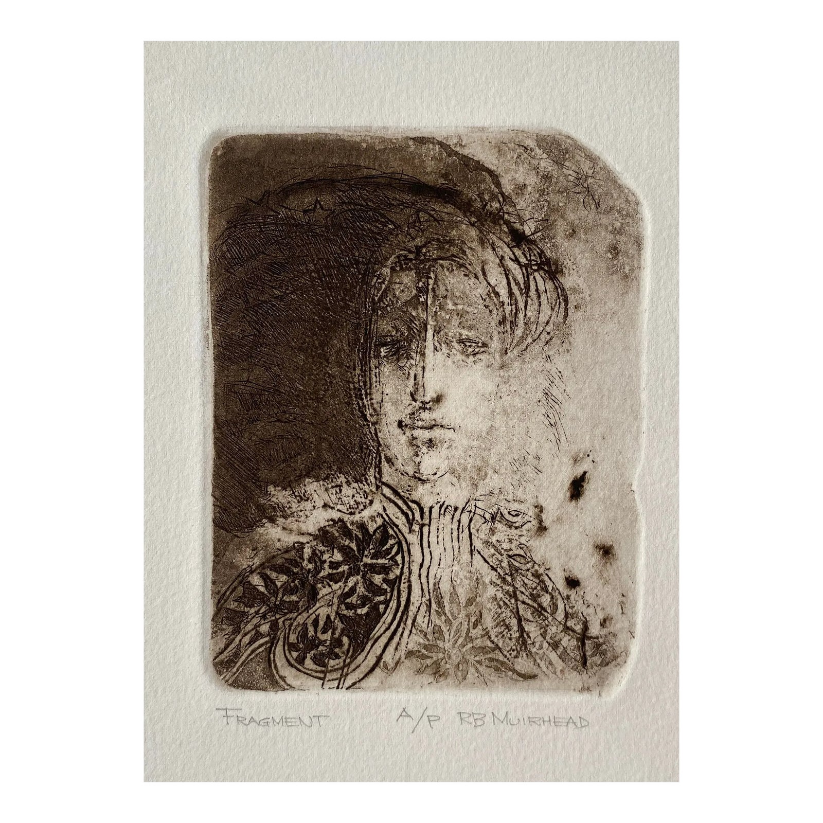 Robert Muirhead Fragment Modern Portrait Etching | Chairish