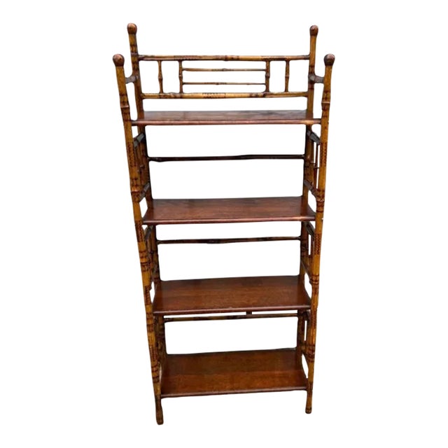 19th Century Antique Four Tier Bamboo Rack. | Chairish