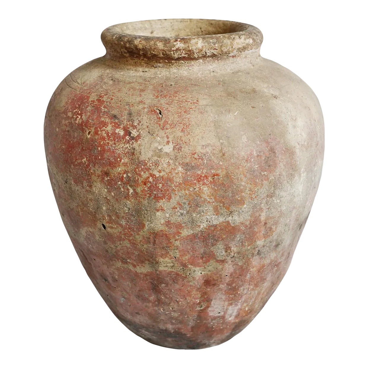 Antique Rustic Java Terra Cotta Urn | Chairish