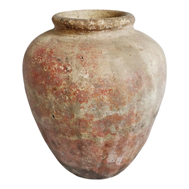 Antique Rustic Java Terra Cotta Urn | Chairish