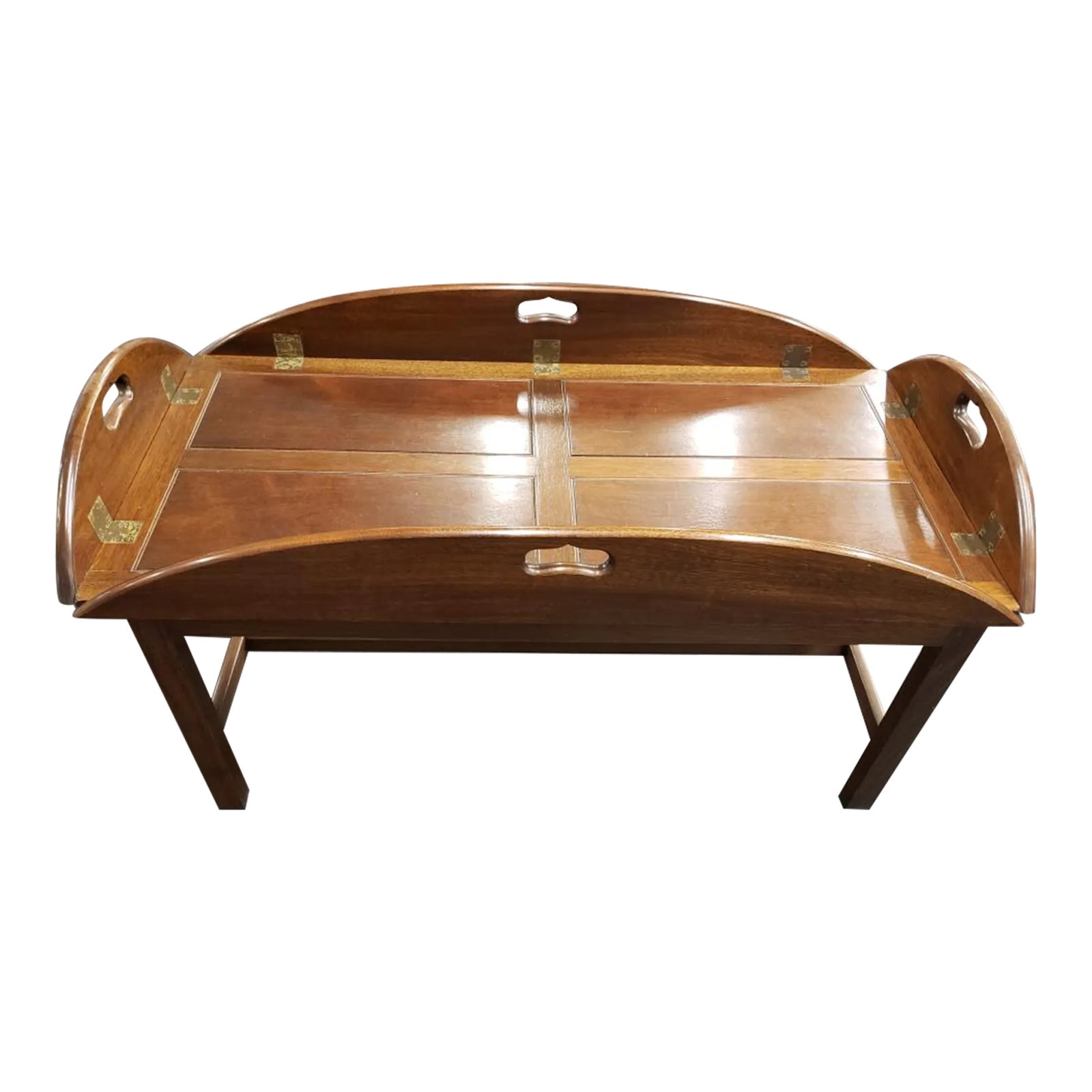 Mid 20th Century Wooden Butler Tray Table | Chairish