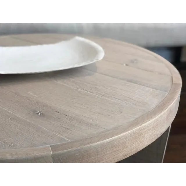 Contemporary Modern Solid Oak Table | Chairish