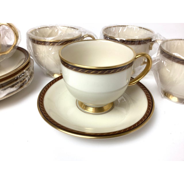 1960s Lenox Monroe China Cups and Saucers Set- 12 Pieces | Chairish