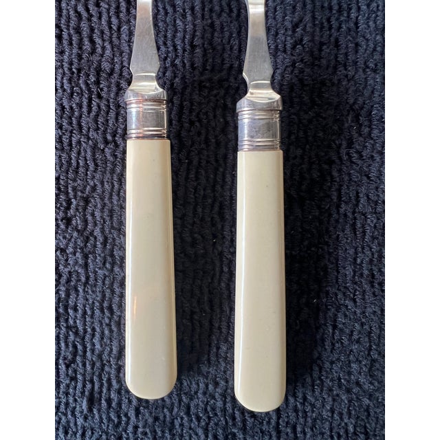 Antique English Sheffield Fish Knife and Fork Set- 12 Pieces | Chairish