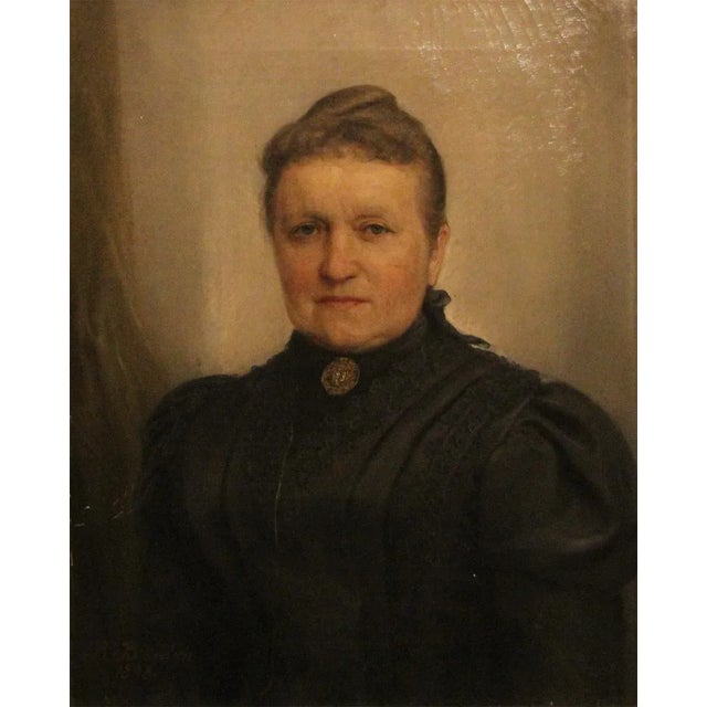 Richard Bitterlich, Portrait of a Woman, 1898, Oil on Canvas | Chairish