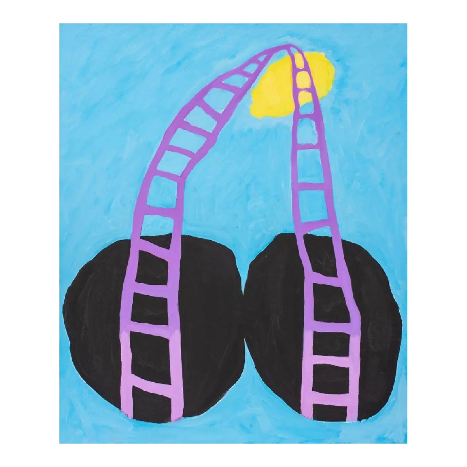 Capobianco Surrealist Ladder Composition Acrylic | Chairish