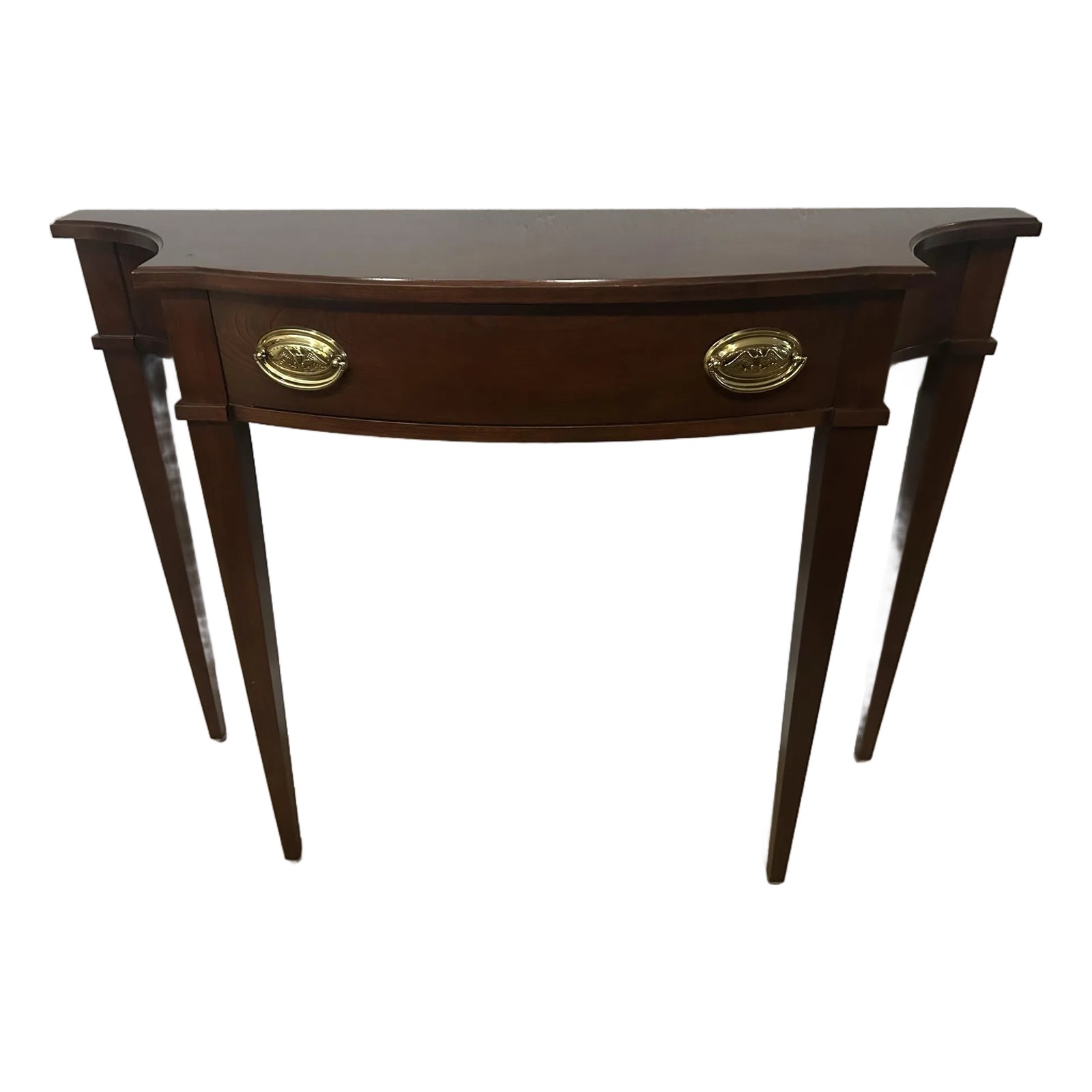 Late 20th Century Harden Cherry Console Table With Single Drawer | Chairish