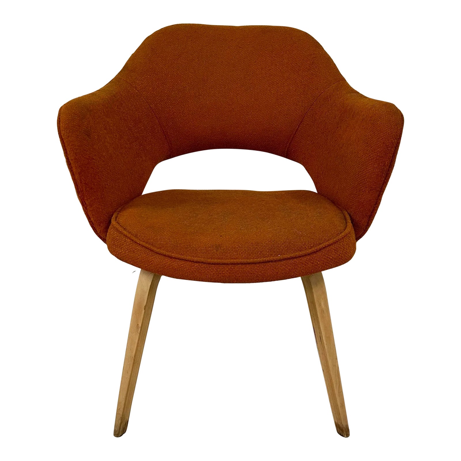 Knoll Saaranin Executive Arm Chair With Bentwood Legs | Chairish