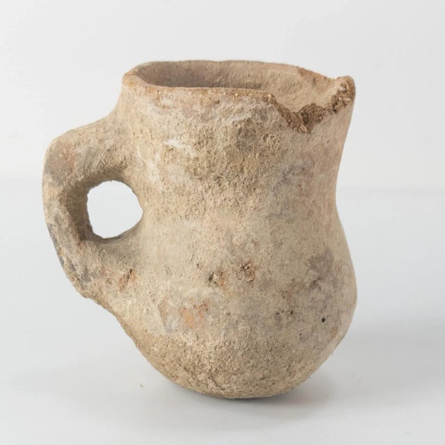 Early Ancient Pottery Handled Miniature Jug or Cup | Chairish