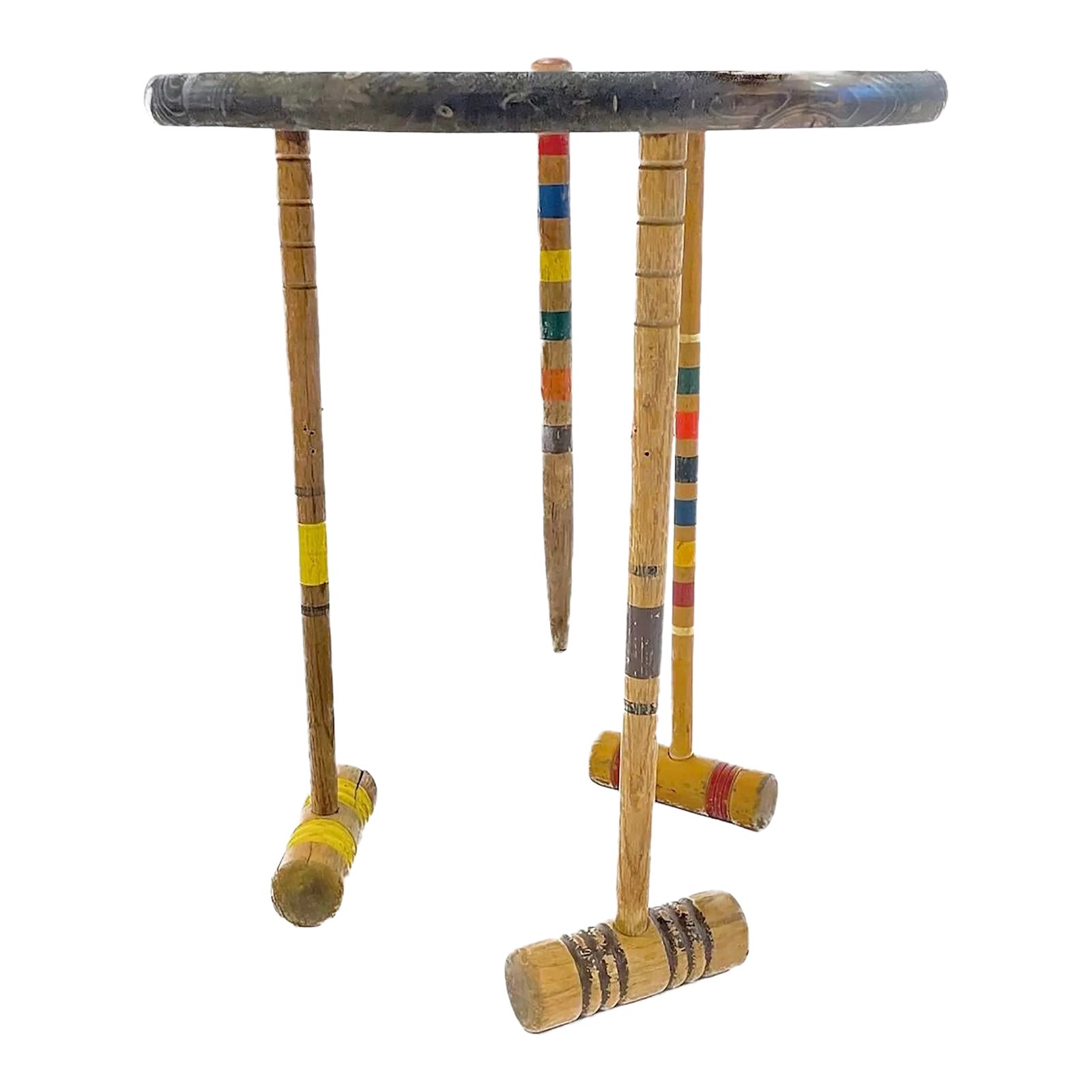 Vintage Croquet Mallet Side Table | Chairish